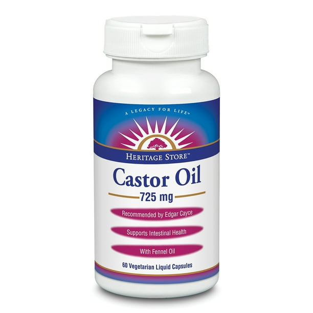 Heritage Store Castor Oil 725 mg | Healthy Intestinal Balance ...