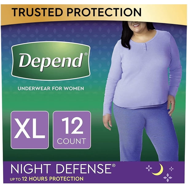 Depend Night Defense Incontinence Underwear for Women, Disposable ...