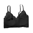 Agkizg Wireless Bras for Women Push Up Solid Color Lace Seamless Back ...