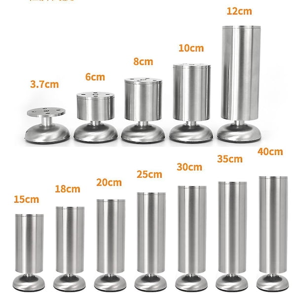 Patas de acero inoxidable para muebles, patas ajustables para sofá ...