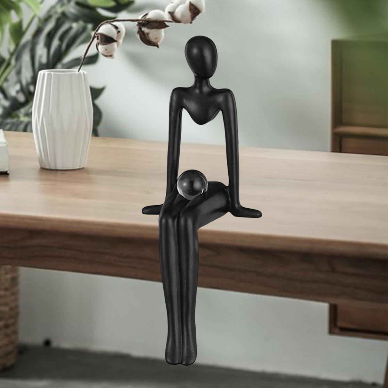 Modern Thinker Statue Resin Abstract Figure Sculpture Crafts ...