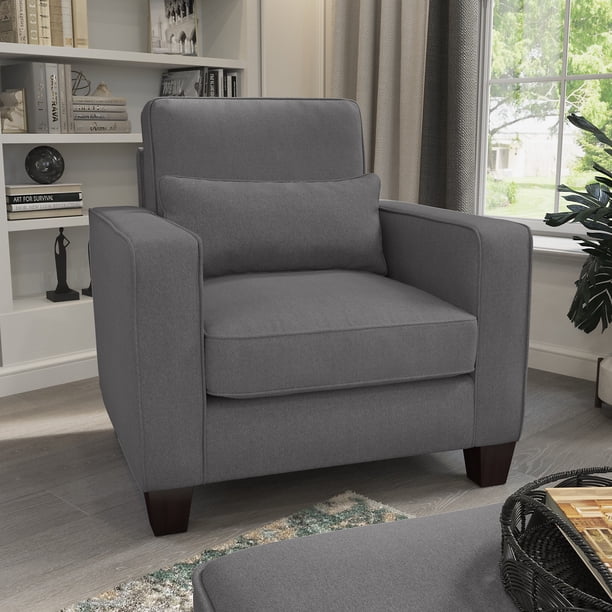Bush Furniture Stockton Accent Chair with Arms in French Gray ...