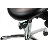 Spa Luxe Black Rolling Saddle Stool with Back Support by Massage Tools ...