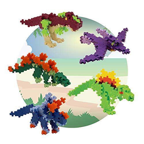 PLUS PLUS - Dinosaur 5 Piece Playset Bundle, 70 pc Tubes - Construction ...