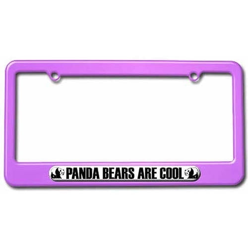 Panda Bears Are Cool, Animal Love License Plate Tag Frame, Multiple ...