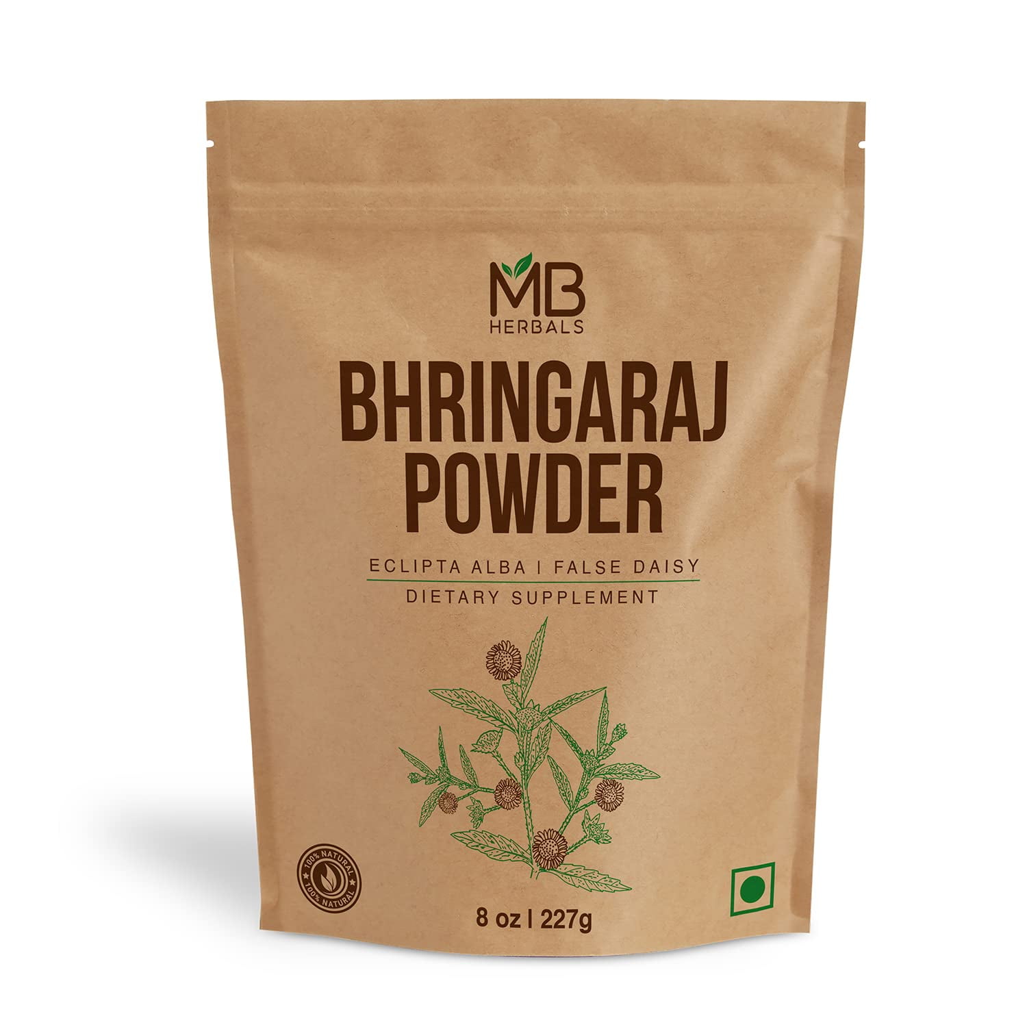 Click here for Mb Herbals Pure Bhringraj Powder 227g 8 Oz 05 Lb B... prices