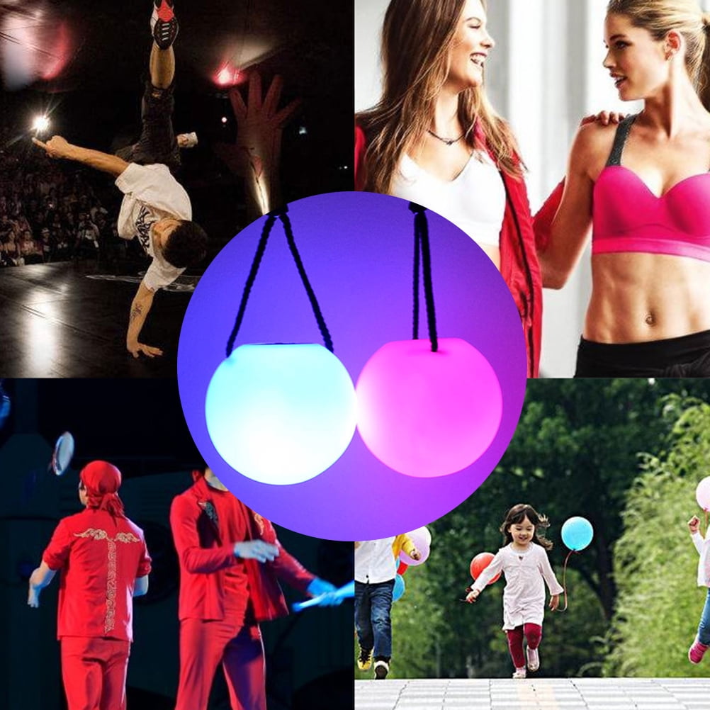 2 uds. Bolas Poi bolas LED 9 modos 7 colores luz Poi Ball | Walmart en ...