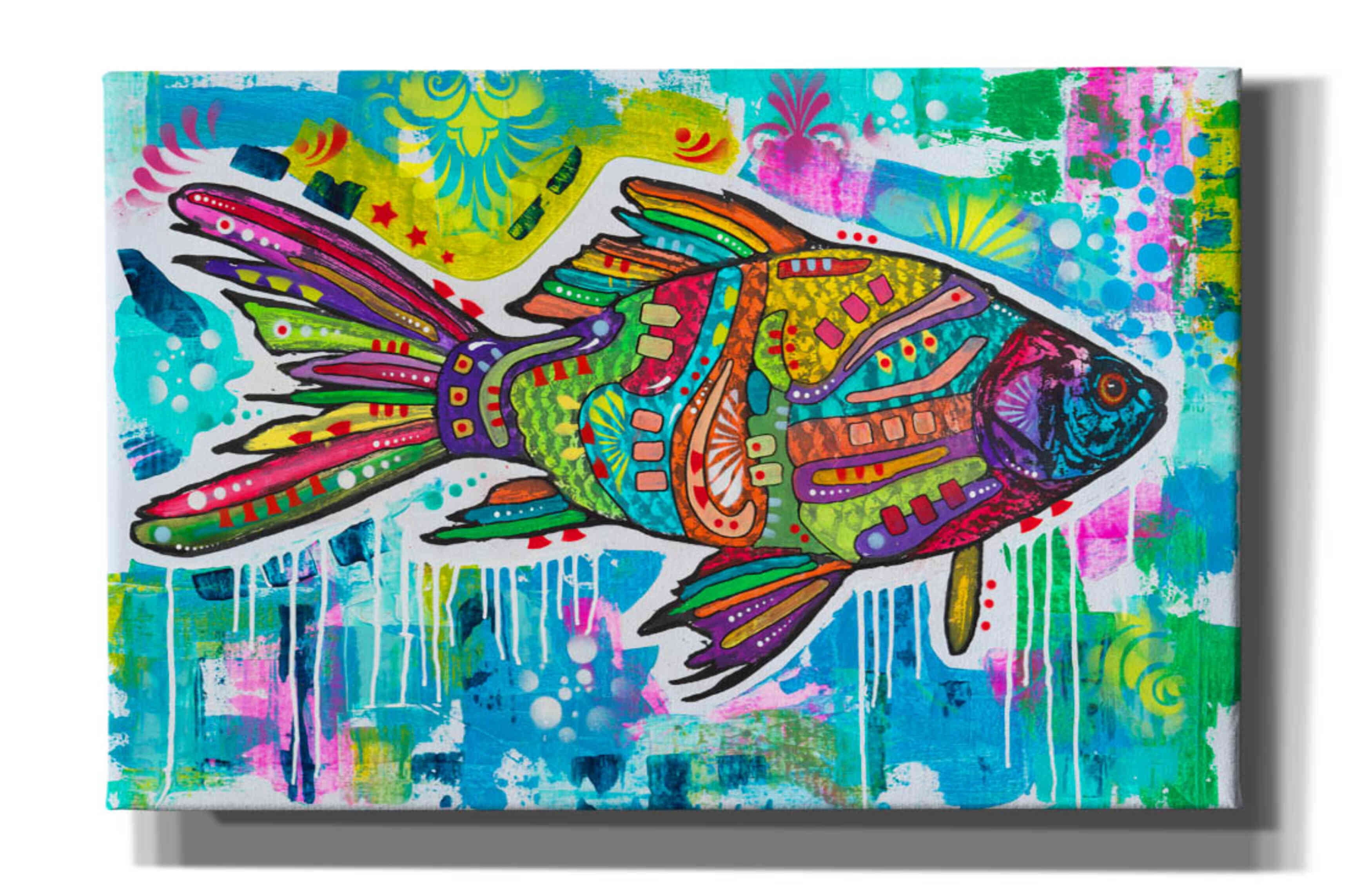 Epic Graffiti 'Electric Goldfish' by Dean Russo, Canvas Wall Art, 40 ...