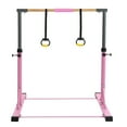 Gymnastics Bar Set with Rings, Metal Gymnastics Horizontal Kip Bar ...