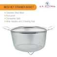 "U.S. Kitchen Supply Stainless Steel 3 Quart Mesh Net Strainer Basket ...