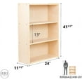 RRI Goods Montessori 42" H Birch Bookshelf with 3 Tier Shelves ...