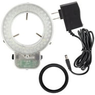AmScope 60-LED Microscope Ring Light Illuminator with Adapter and ...