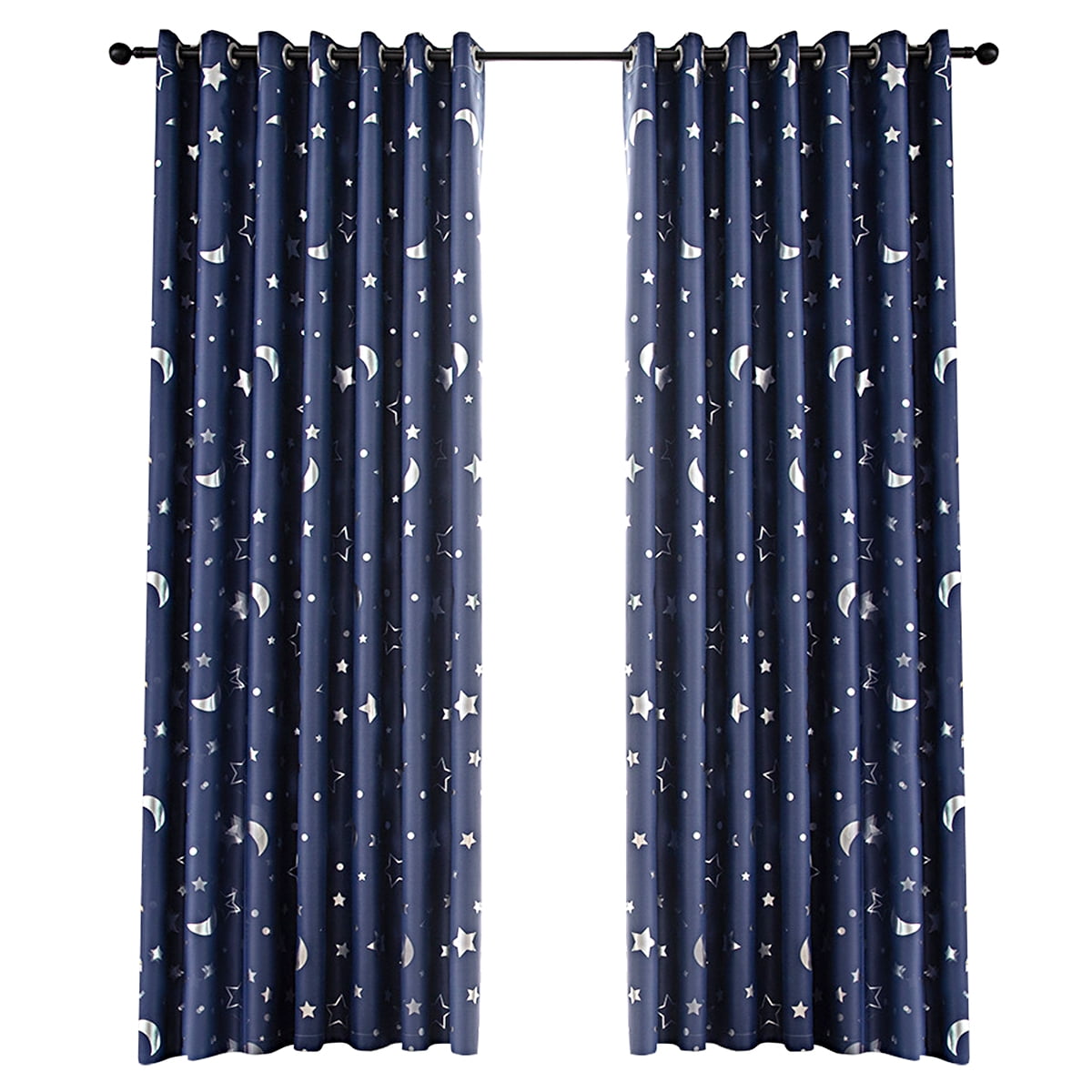 Click here for Zootealy 2pc Curtain With Hot Silver Star And Moon... prices