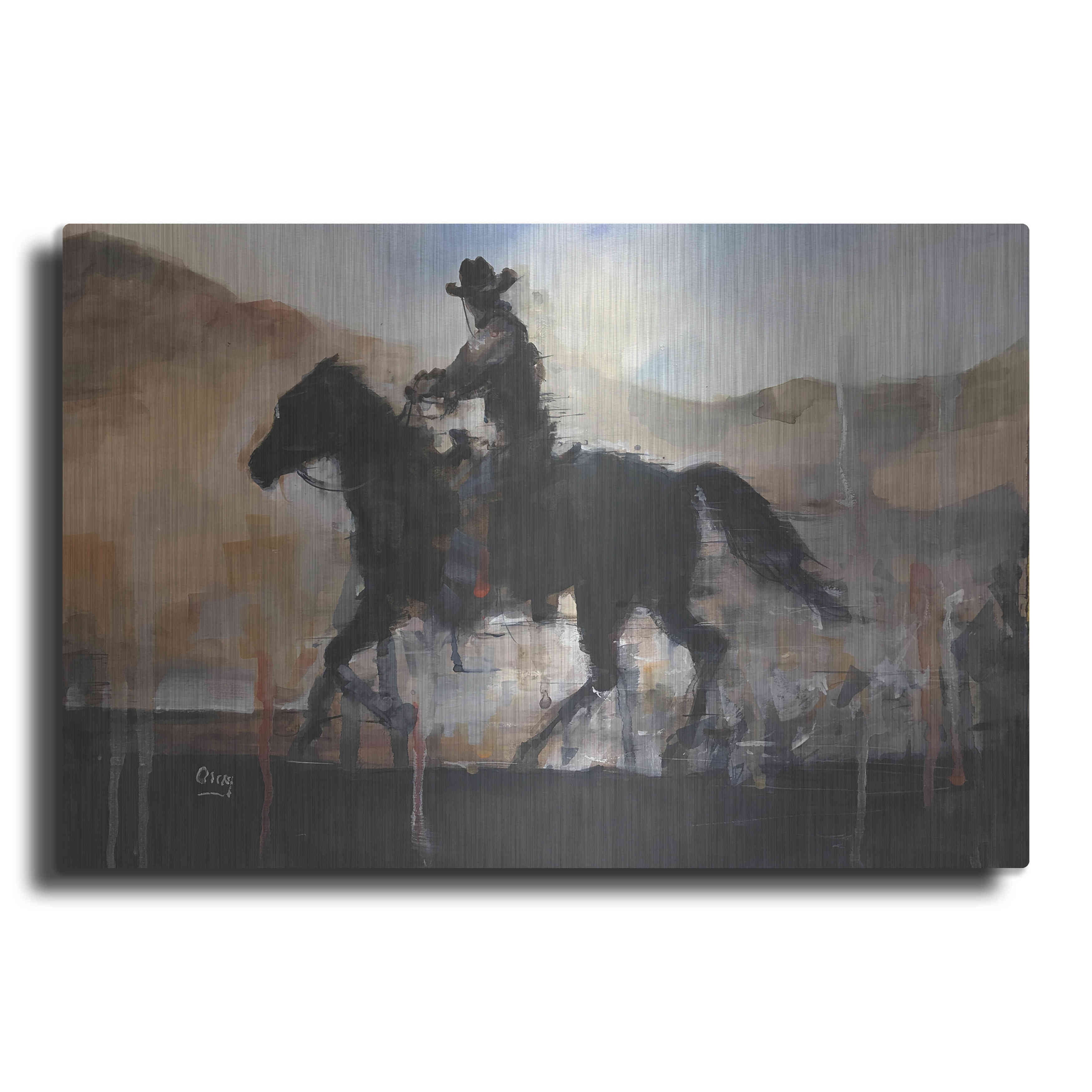 Luxe Metal Art 'The Chase' by Oscar Alvarez Pardo, Metal Wall Art, 16 ...