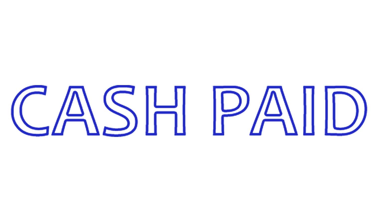 Printtoo Cash Paid Self Inking Rubber Stamp Pre-Inked Office Stamp ...