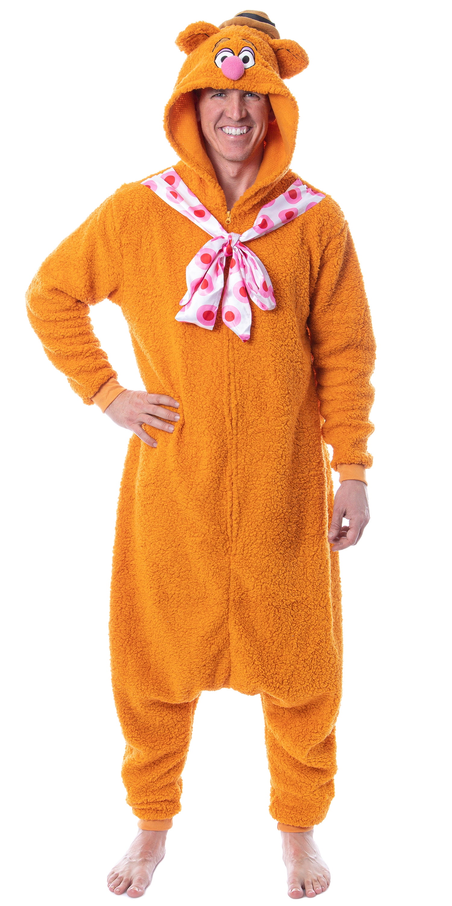 Disney The Muppets Adult Fozzie Bear Costume Plush Kigurumi Union Suit ...