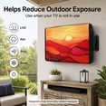 Abstract Ombre Red Wave Ocean Outdoor TV Cover 40 to 43 Inch Sky Modern ...