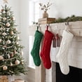 6 PACK Christmas Stockings,18Inches Large Cable Knitted Stocking ...