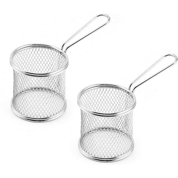 Frying Basket, 2 Pieces Mini Stainless Steel Chips Frying Basket, Mini ...