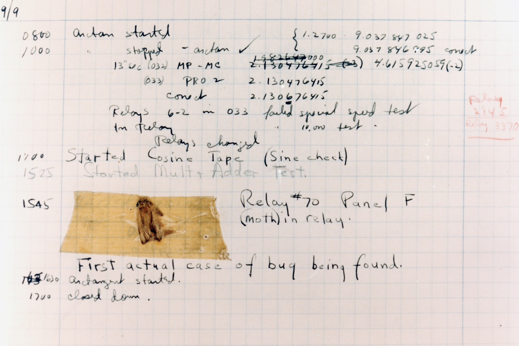 24x36 gallery poster, The actual first computer bug, a moth found ...