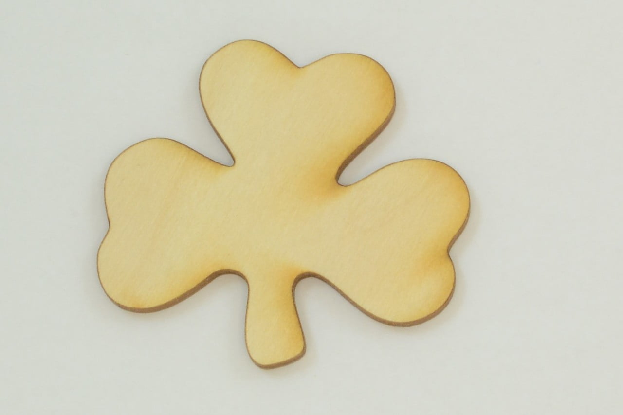 1 Pc, Extra Large 12" X 10.75" X 1/4" Thick Shamrock Unpainted Wood ...