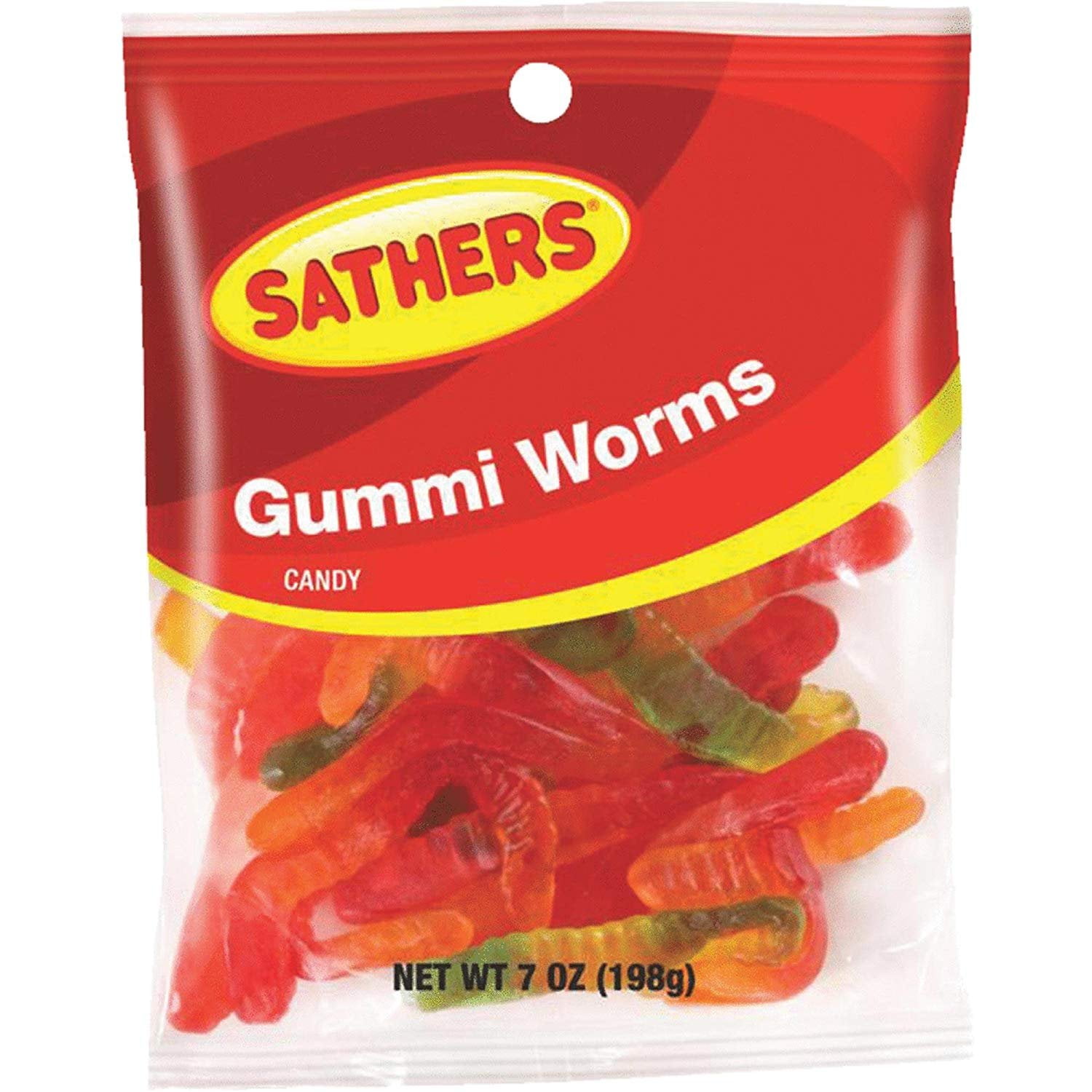 Sathers Gummi Worms Candy, 7 Ounce -- 12 per case. - Walmart.com