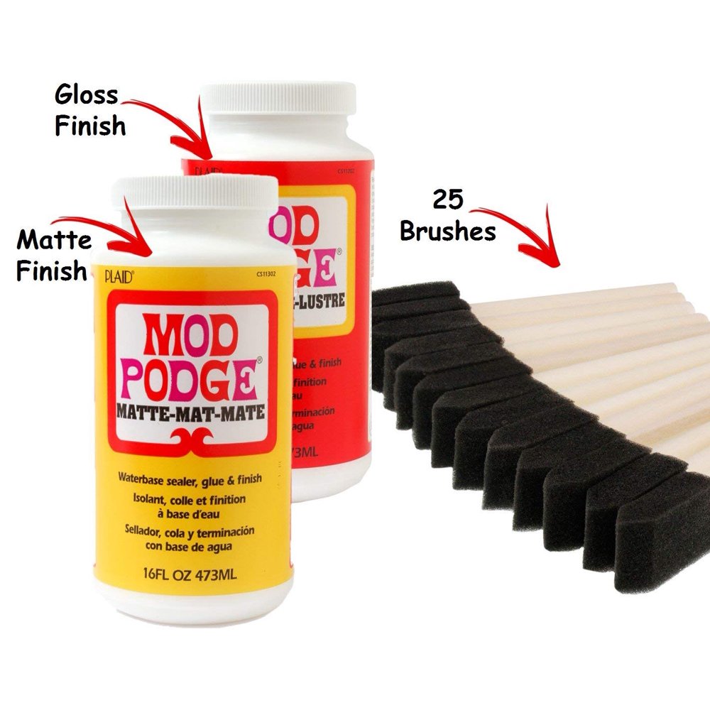 Mod Podge Original 16 Oz Glue Matte Finish And 16 Oz Gloss Finish mod-podge-original-16-oz-glue-matte-finish-and-16-oz-gloss-finish
