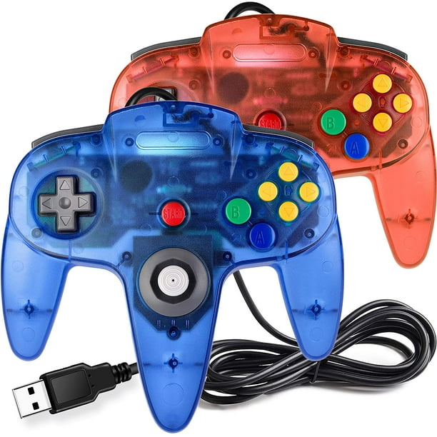2 Pack USB Classic N64 Controller, XYCCA N64 Wired PC Gamepad Joystick ...