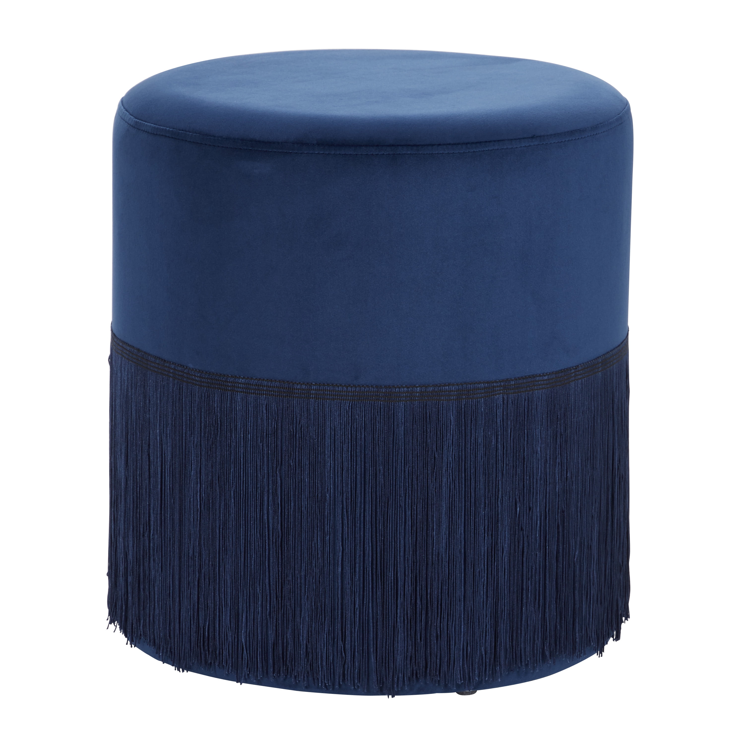 DecMode Blue Wood Traditional Stool 18" - Walmart.com
