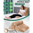 Visualz 3pcs Orthopedic Bed Wedge Pillow Set, Post Surgery Memory Foam ...