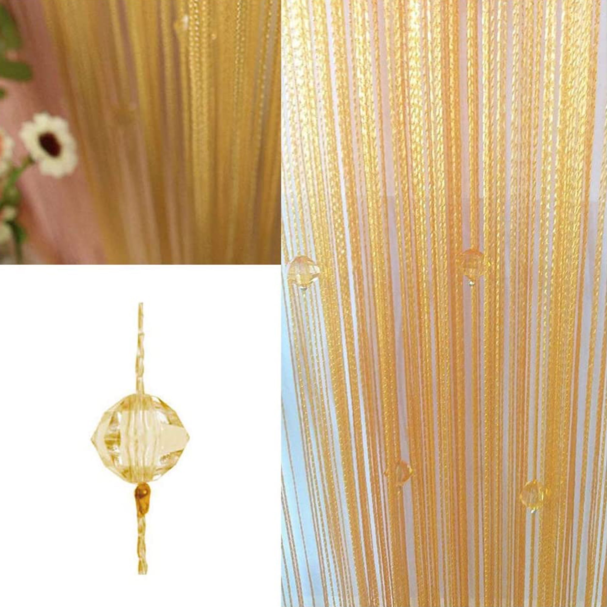 SAYFUT Rod Pocket Beauty String Tassel Curtain Crystal Beads Door ...
