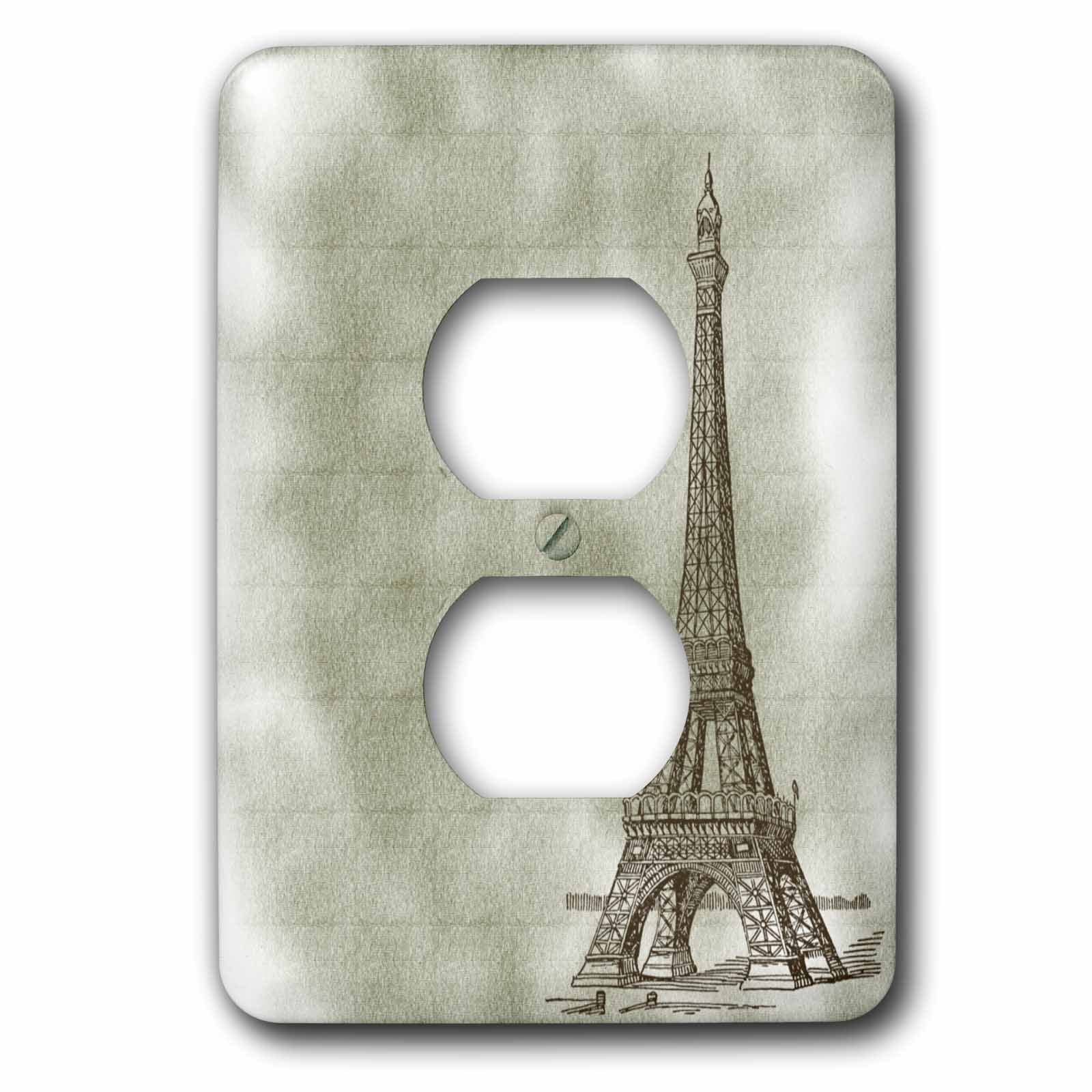 Eiffel Tower Vintage Art - Paris 2 plug outlet cover lsp-110223-6 ...