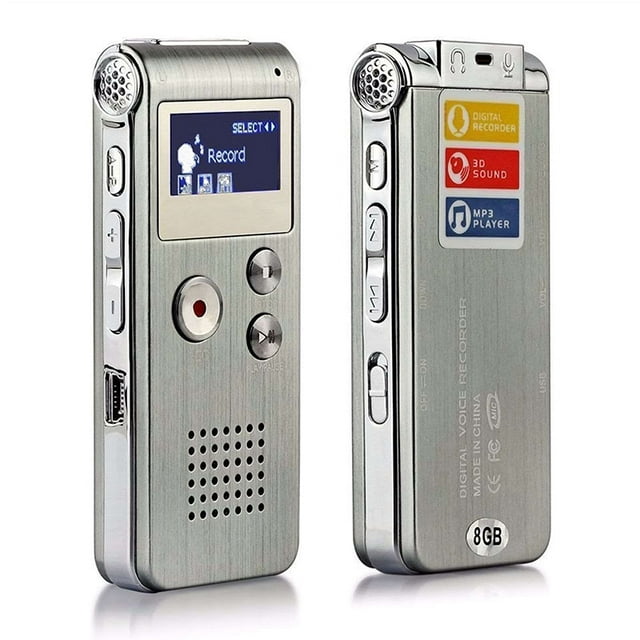 Voice Record Mini 8GB Digital Sound Audio Recorder Dictaphone MP3 ...