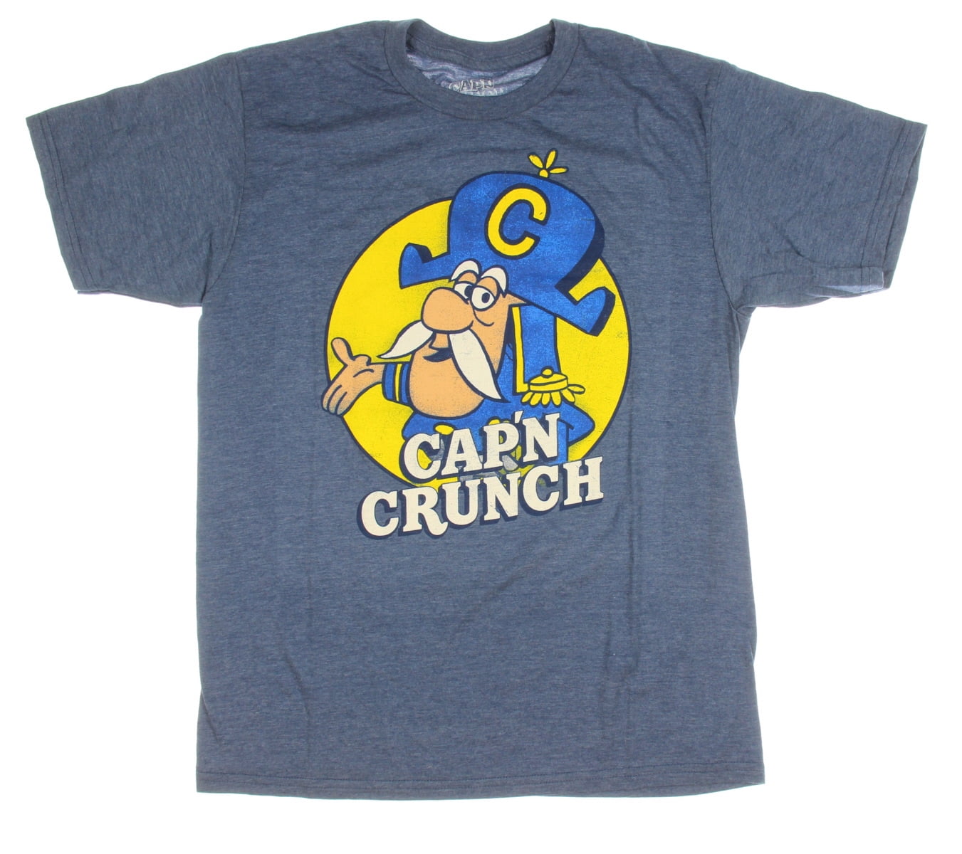 Cap'n Crunch Breakfast Cereal Original Distressed Logo Men's T-Shirt ...