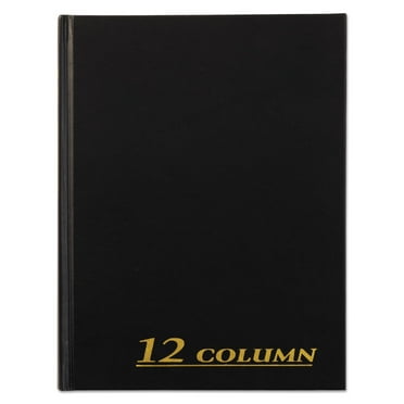 Boorum & Pease Columnar Book, 12 Column, Black Cover, 150 Pages, 12-1/4 ...