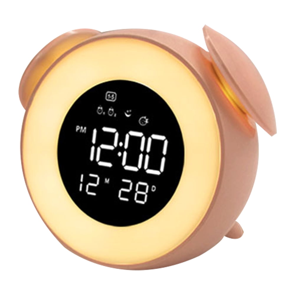 Reloj despertador LED con música y luz ambiental, reloj con luz LED ...