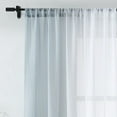 "Junvictex Grey Ombre Crushed Chiffon Sheer Crinkle Curtains for Living ...