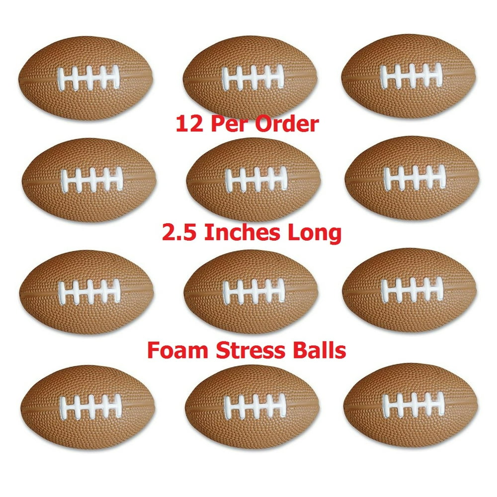 One Dozen 2.5 inches Football Stress Balls (12) - Walmart.com - Walmart.com