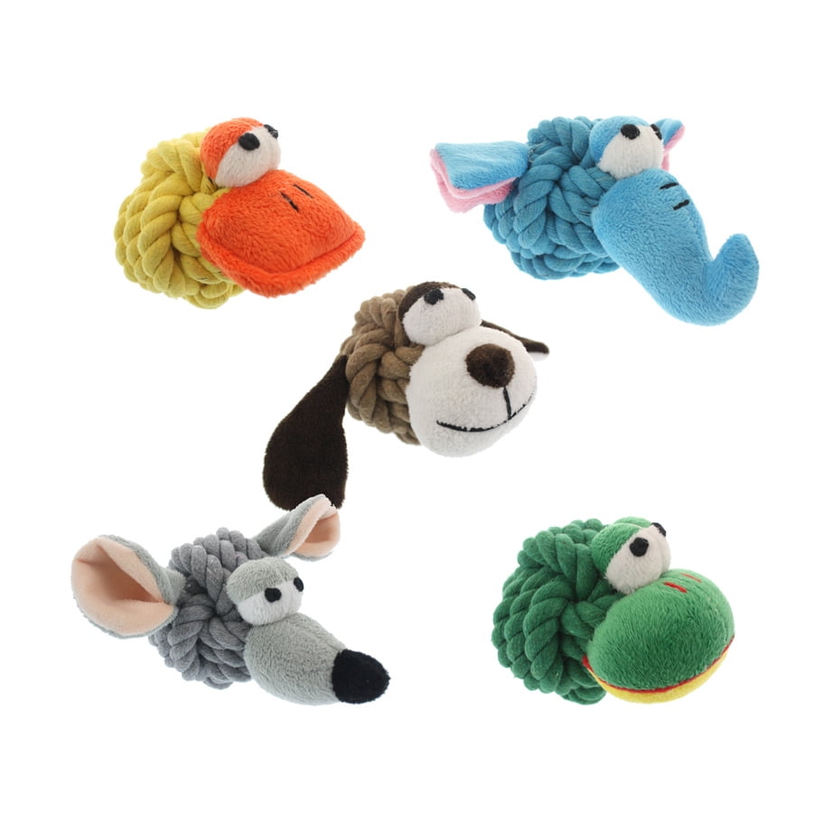 Multipet Rope Head Animal AST Dog Toys - Walmart.com