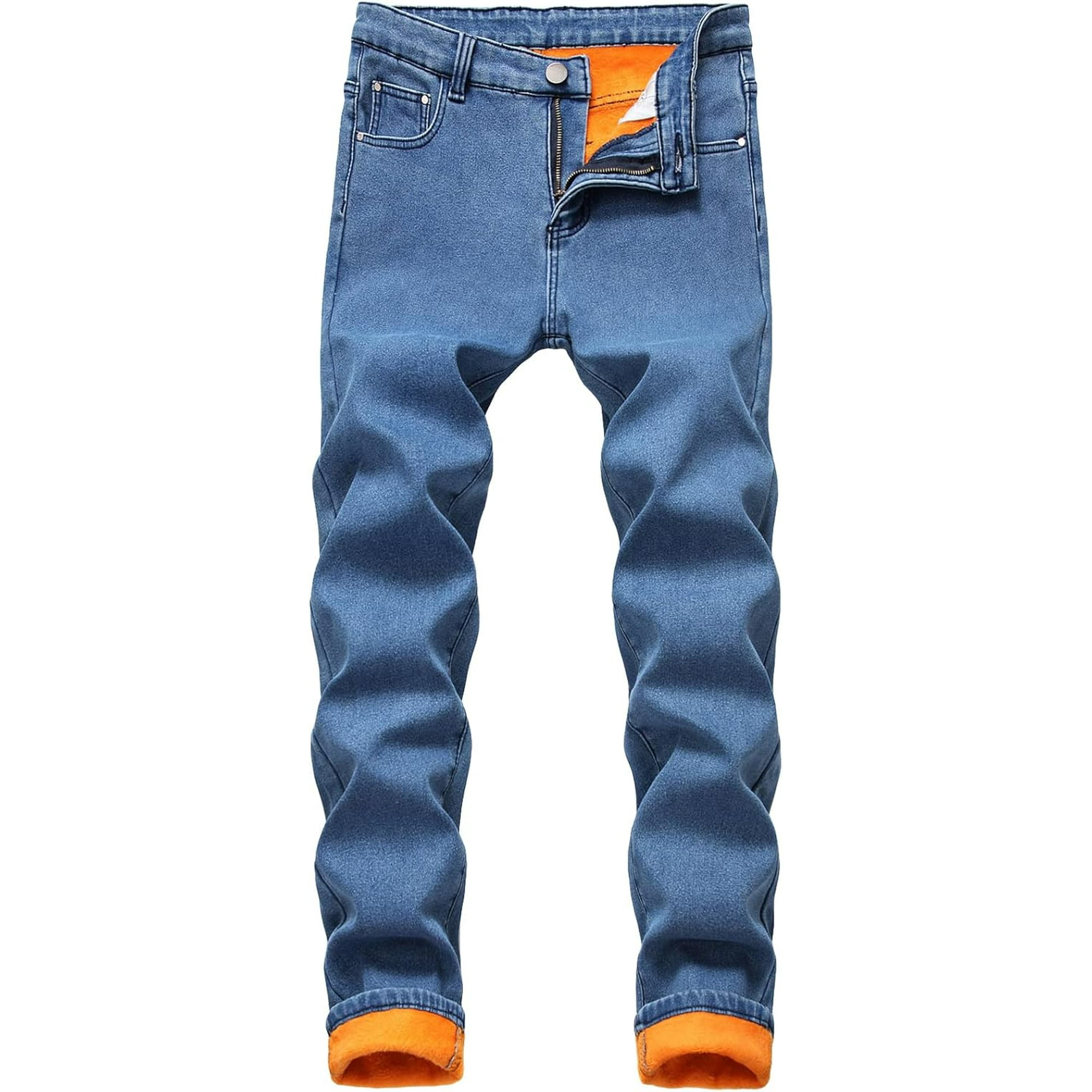 Click here for Jewosor Mens Thermal Fleece Lined Jeans Slim Fit T... prices