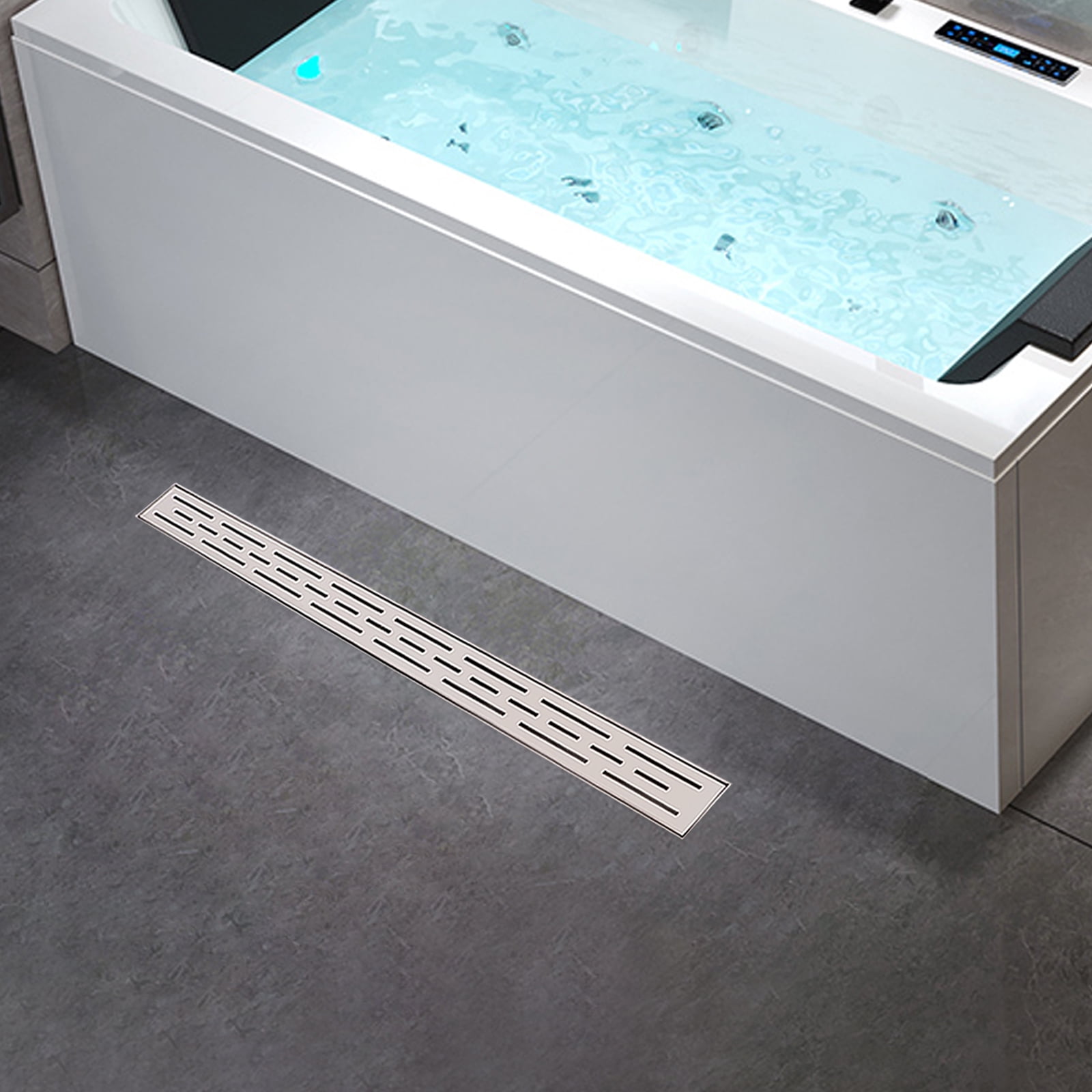 AIQIDI 36-inch Rectangular Shower Linear Brushed Drain Stainless Steel ...