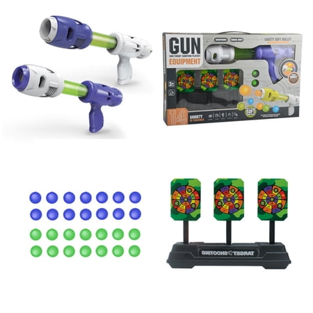 Boy Children Aerodynamic Soft Ball Shooting Game Automatic Reset Target ...