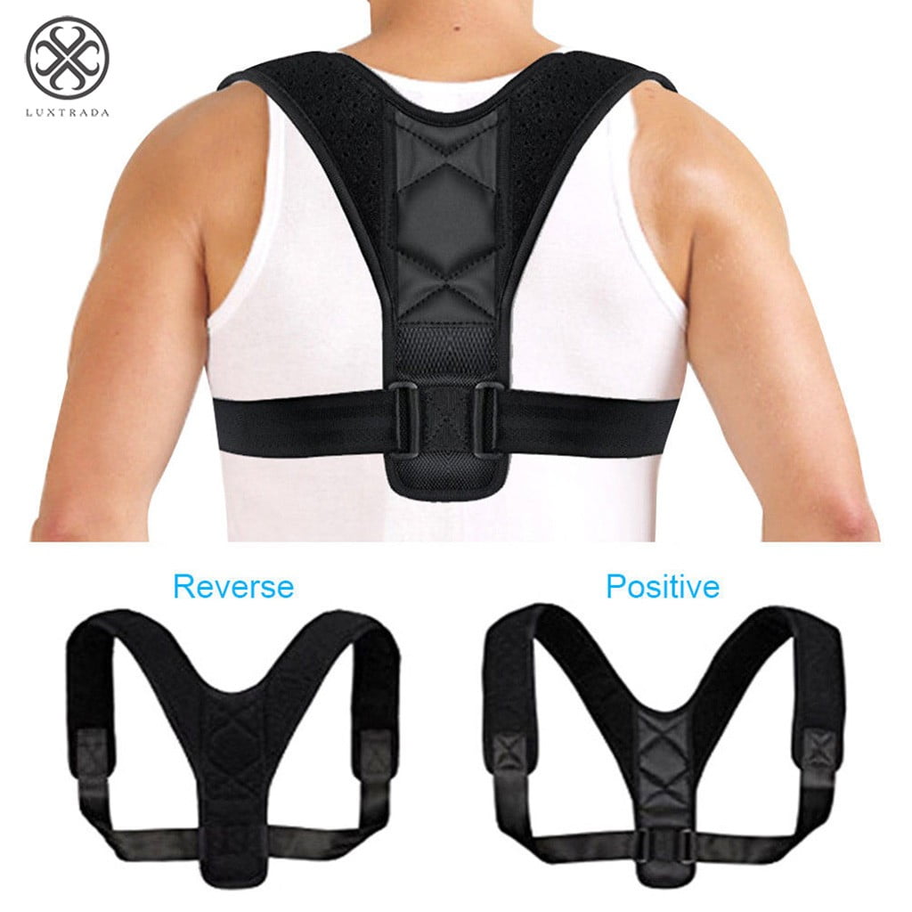 Luxtrada Unisex Adjustable Back Posture Corrector Clavicle Belt Support ...