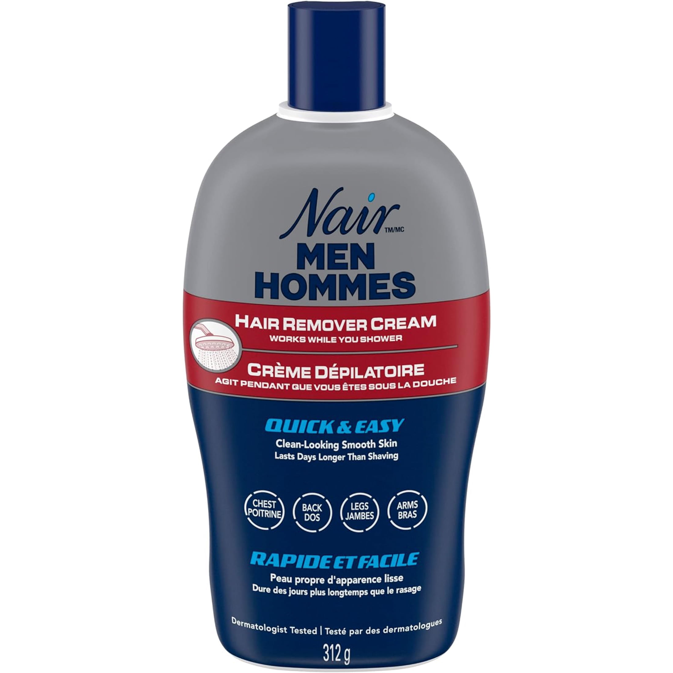 Nair Men Hair Remover Cream with Pump, for Chest, Back, Legs & Arms ...