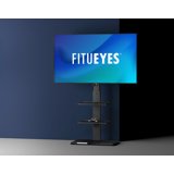 Fitueyes Modern Universal Floor TV Stand, Black Iron Base with Swivel ...