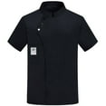 Chef Coat Short Sleeve for Women Men Breathable Comfortable Button ...