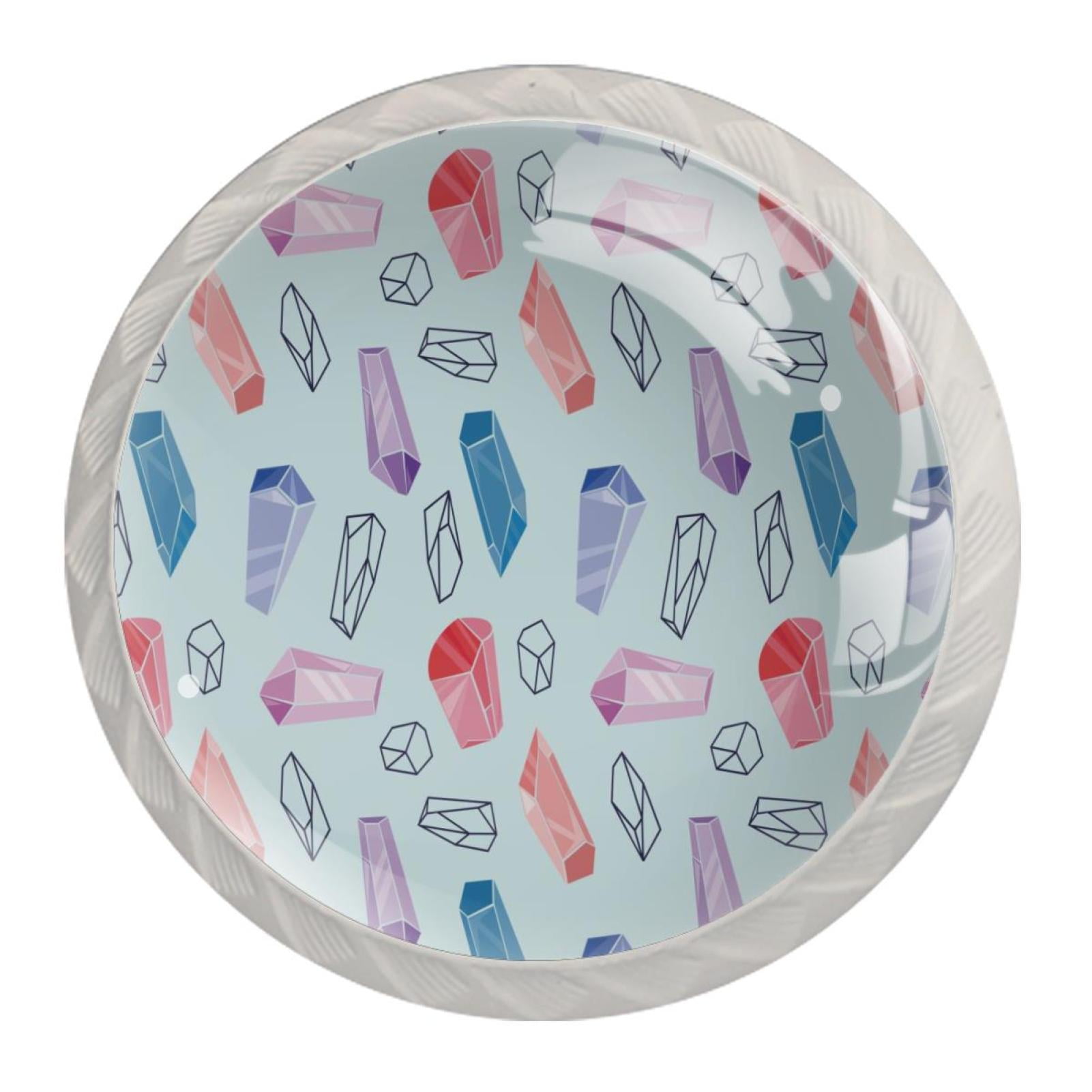 4 Pcs Crystal Diamond Knobs for Kitchen Cabinet Cupboard Dresser ...