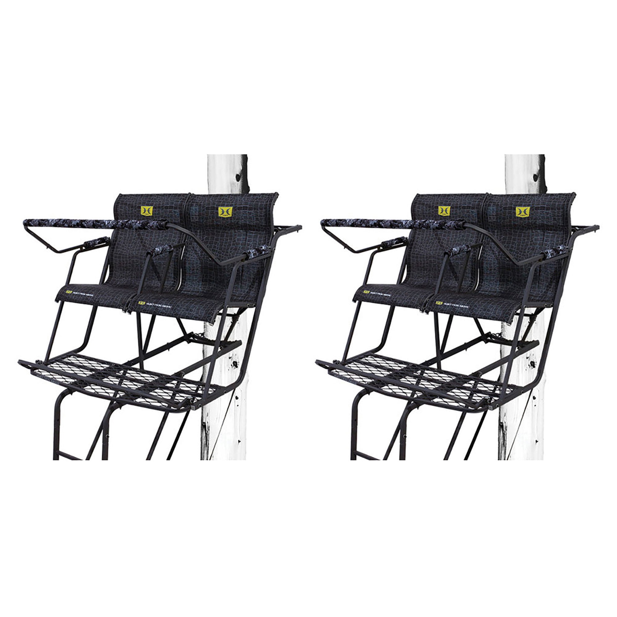 Hawk Big Denali 18' Durable Steel 2 Man Hunting Ladder Tree Stand (2 ...