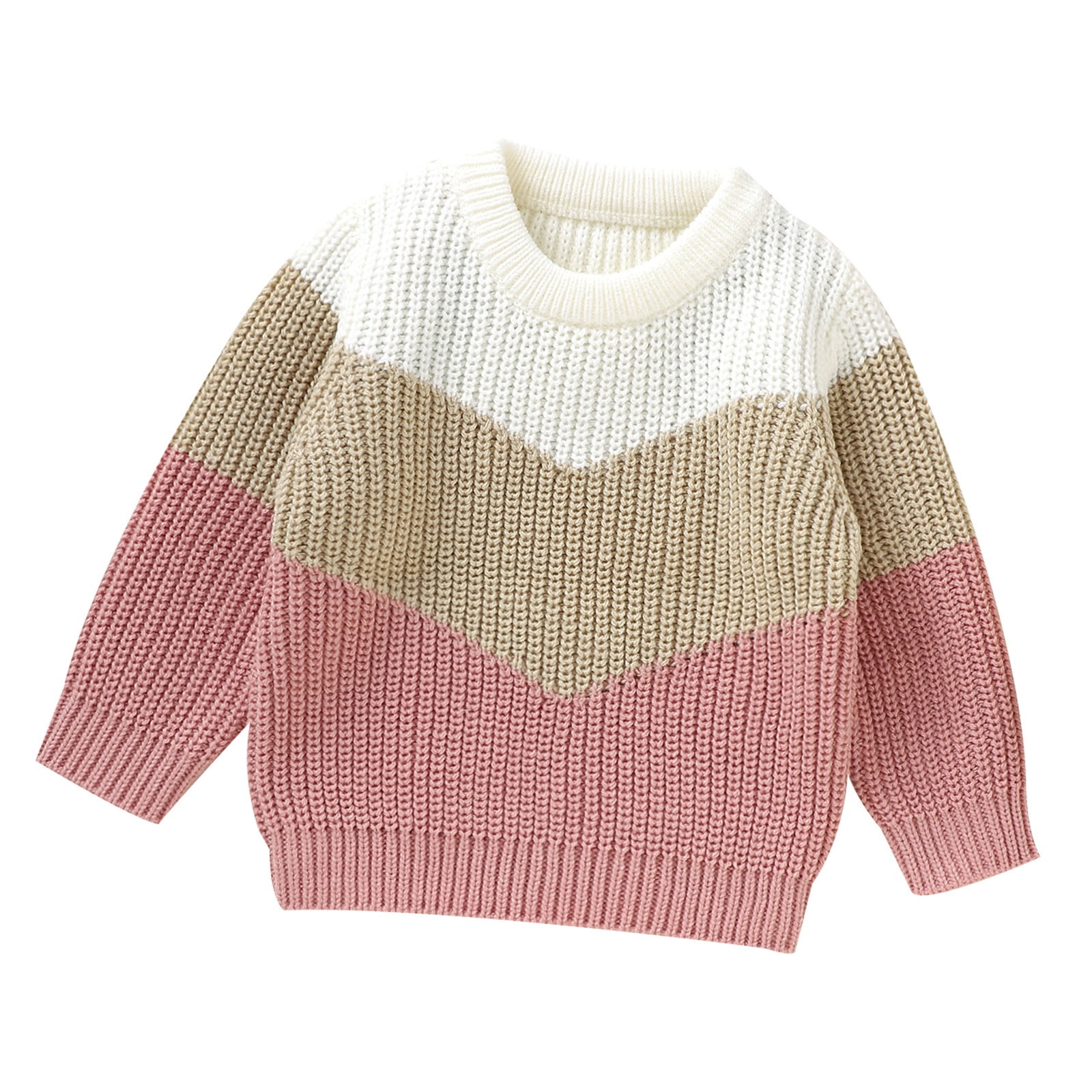 Click here for Tievosa Girl Boy Patchwork Knit Sweater Warm Sweat... prices