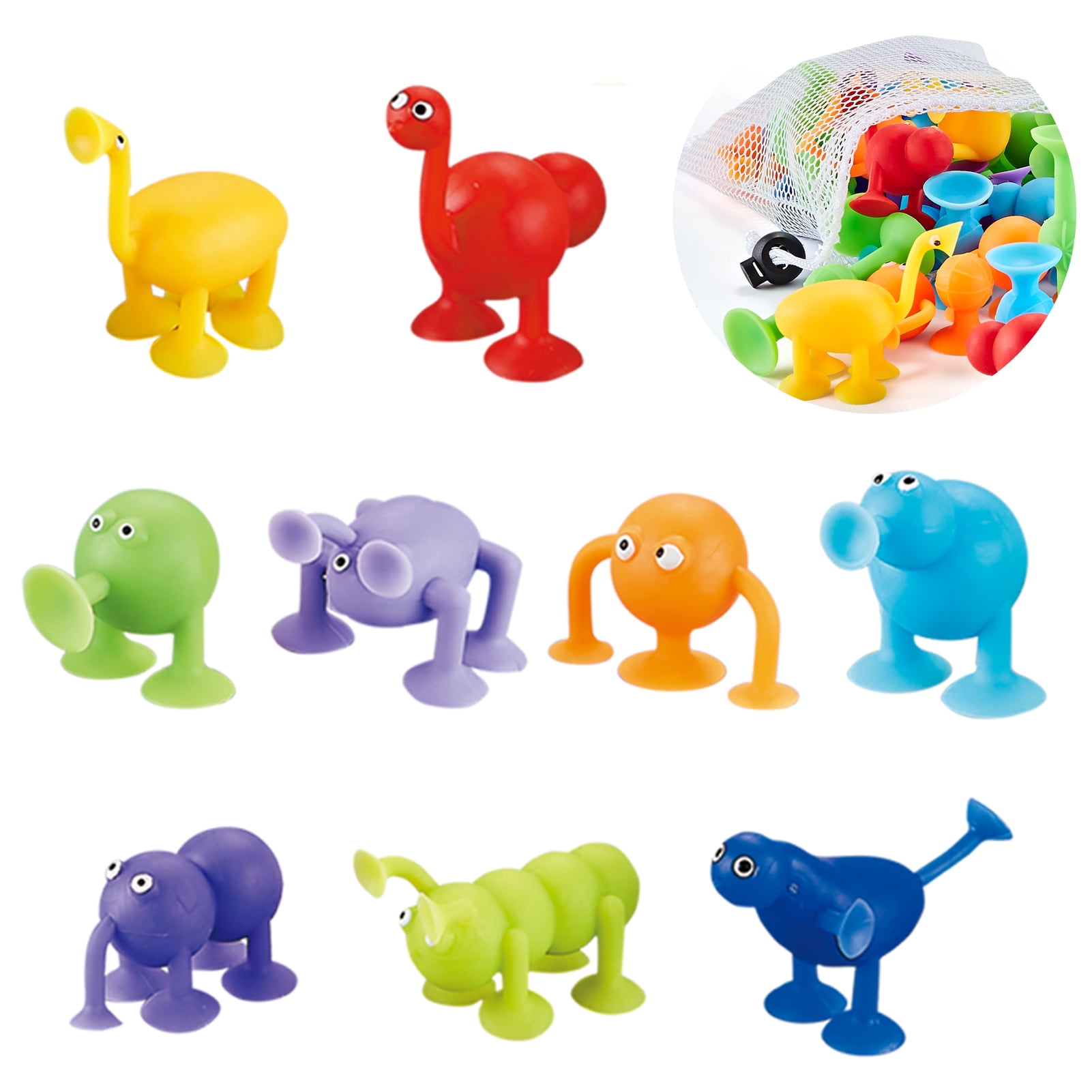 Baby Suction Cup Toys,32 Pieces Animal Silicone Building Blocks,Stress ...